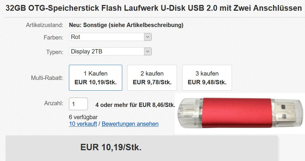 Flash Fake USB Stick